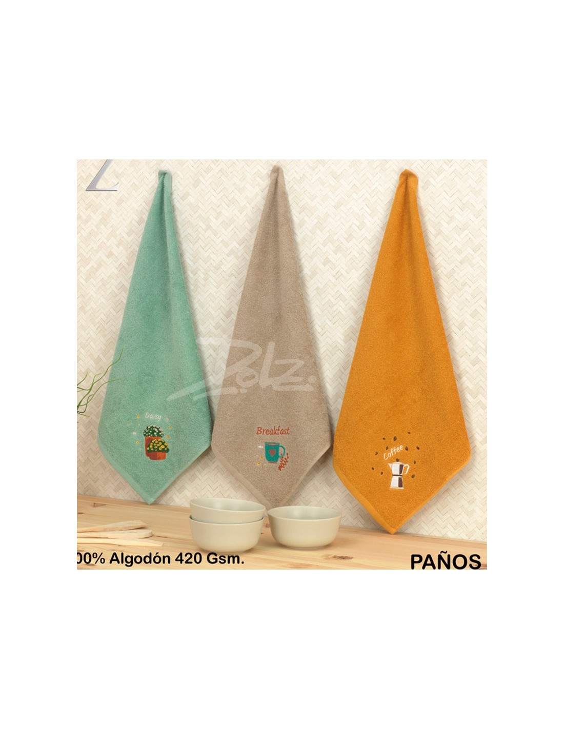 Pack de paños de cocina Desayuno de Dolz