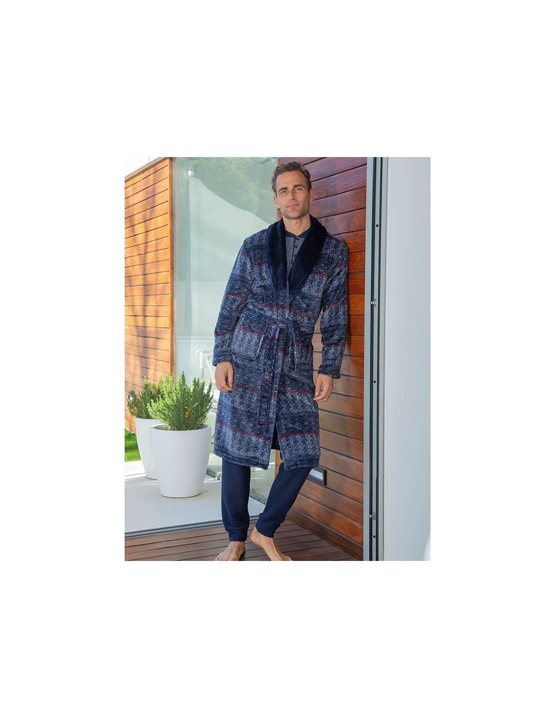 Elegante Bata de casa Oaxaca para hombre