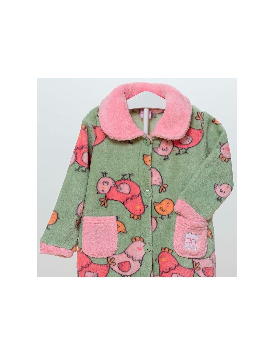 Bata de bebé Pollitos rosas de Don Algodón